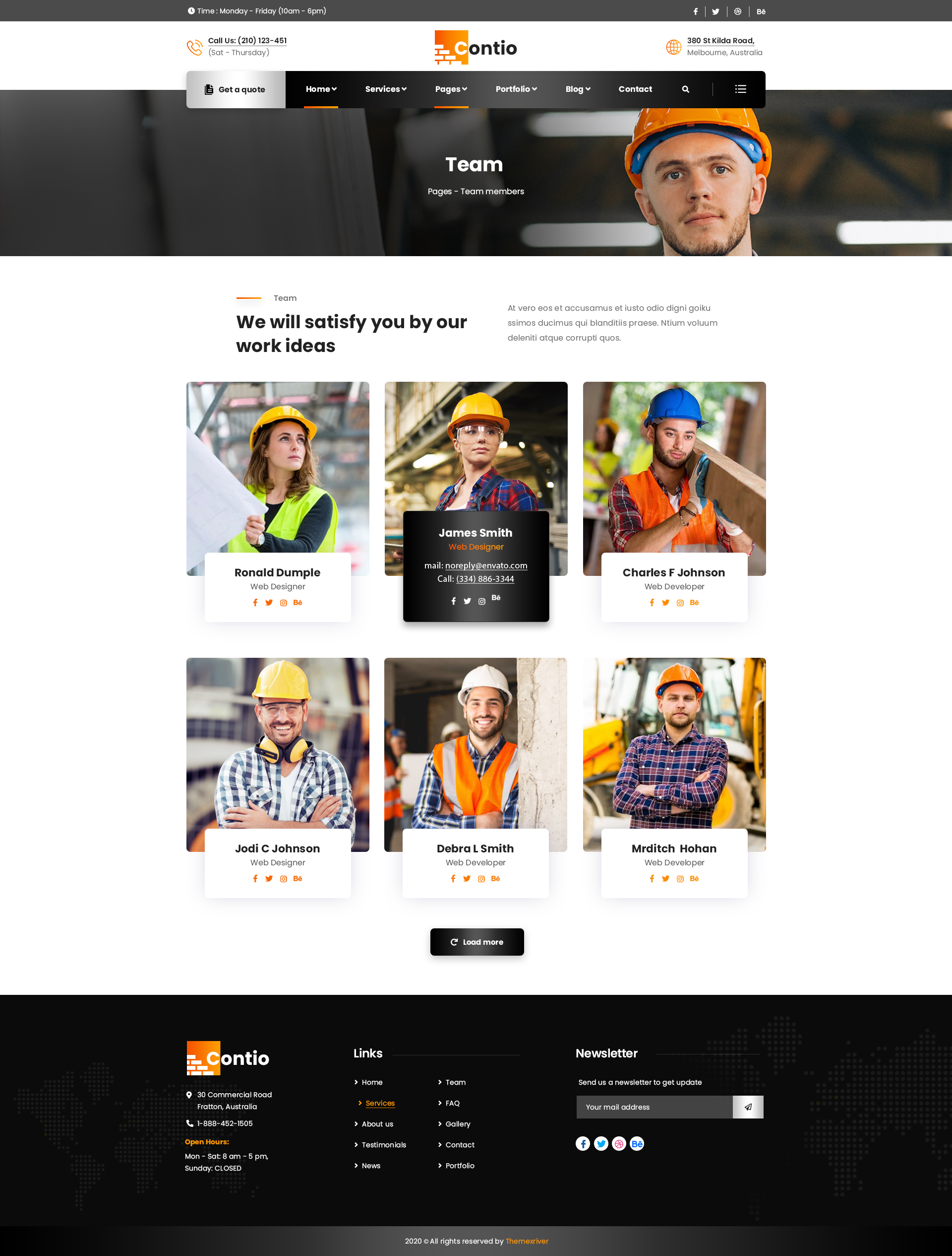 Contio - Construction PSD Template by themexriver | ThemeForest